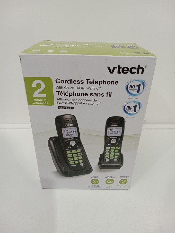 VTECH DECT 6.0 2-HANDSET CORDLESS PH… | King of the North Auction